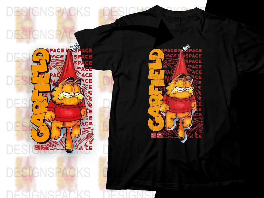 Garfield Space Unique Graphic Design Png Digital Download