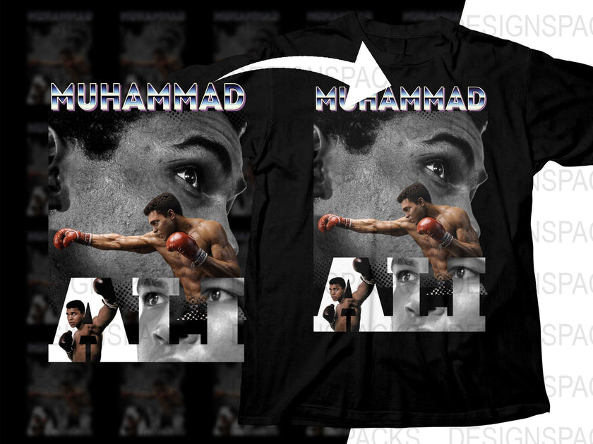 Muhammad Ali Graphic Art Sports Png Digital Download