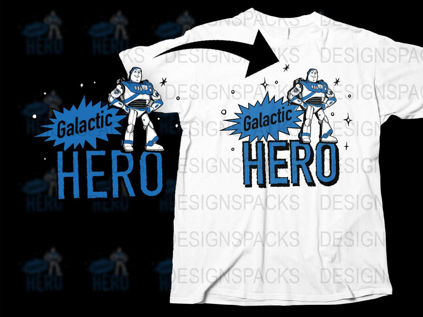 Galactic Hero Featuring Buzz Lightyear Png Digital Download