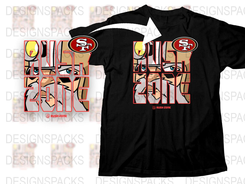 San Francisco 49ers Rush Zone Graphic Png Digital Download