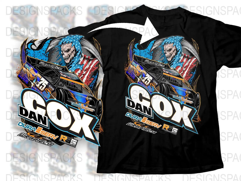 Dan Cox Racing Car Design Graphic Png Digital Download