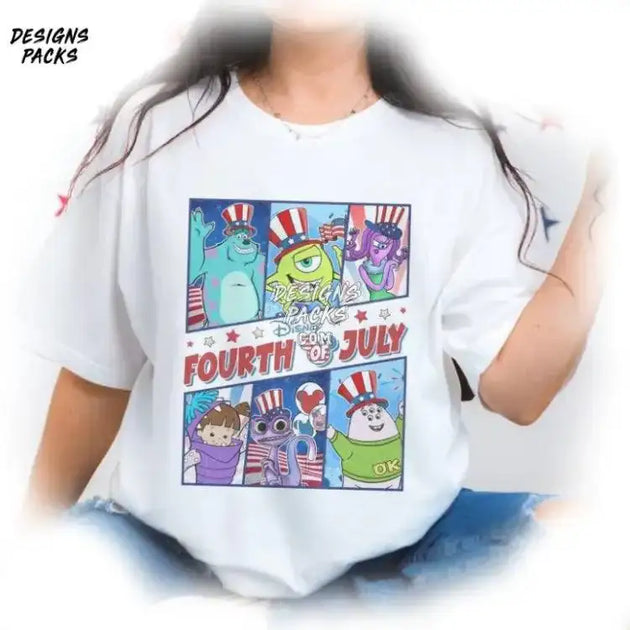 4th Of July Monsters Inc Mike Wazowski Cartoon Monsters Incs Fourth Of