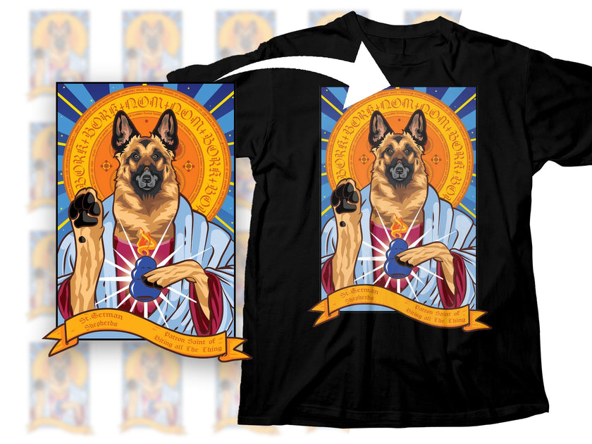 Saint German Shepherds Patron Saint of Png Digital Download