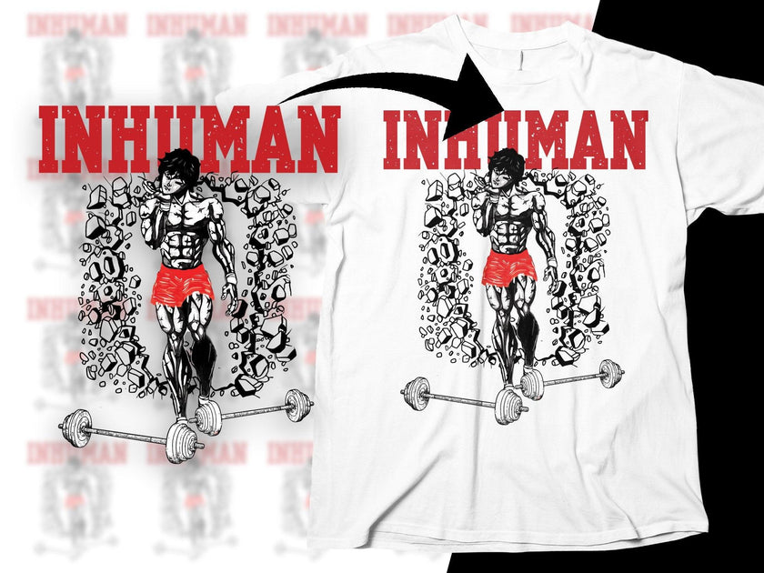 INHUMAN Bodybuilder Baki Breaking through Barriers Png Digital Downloa