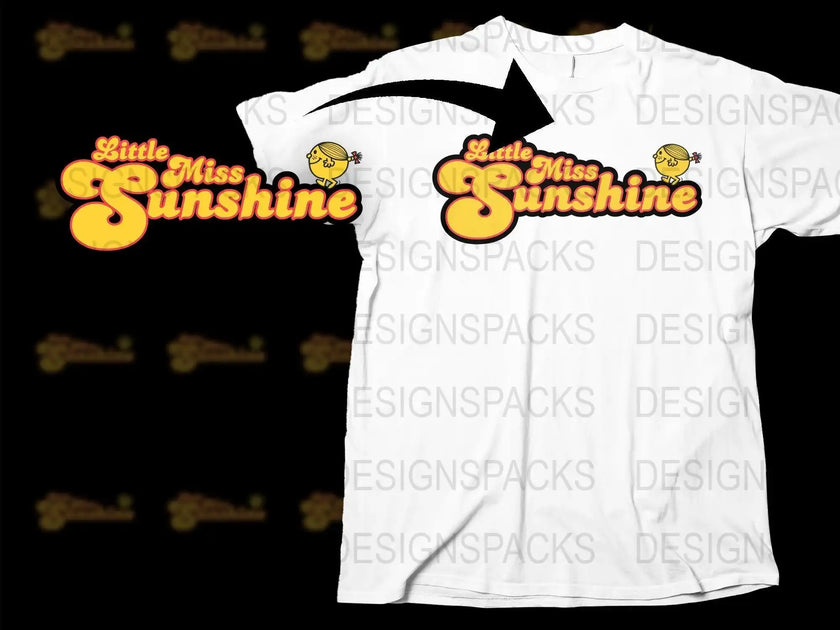 Cheerful Little Miss Sunshine Graphic Png Digital Download