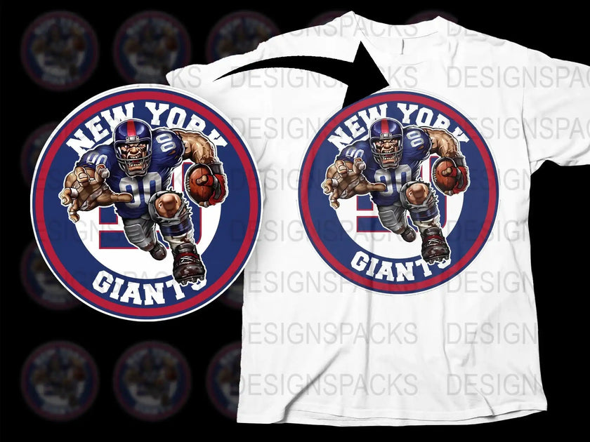 Fearsome New York Giants Monster Graphic Png Digital Download