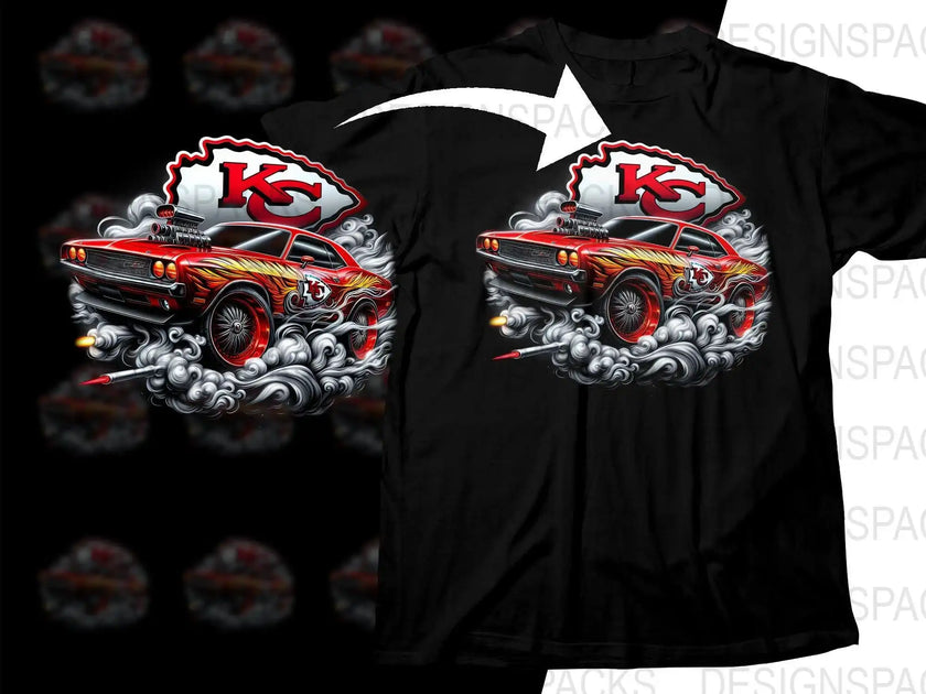Football Team Smoke Muscle Car Kansas City Chiefs Png Digital Download