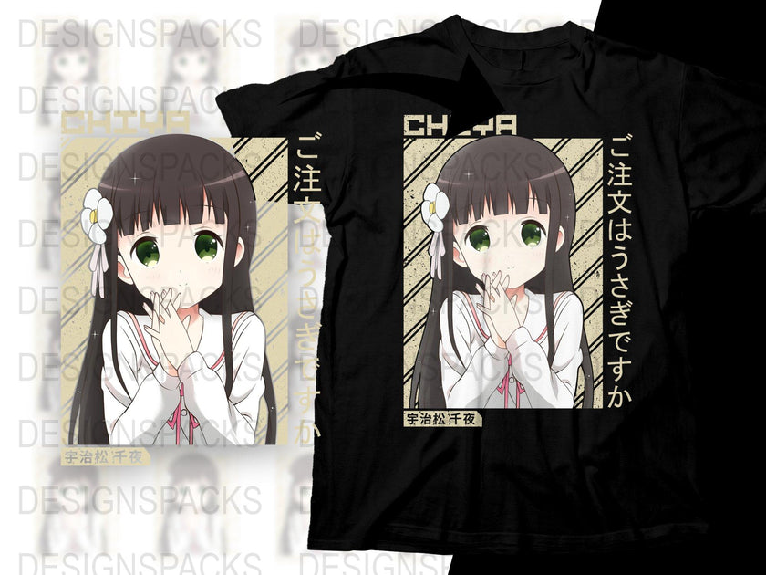 Cute Chiya from Gochiusa Anime Png Digital Download