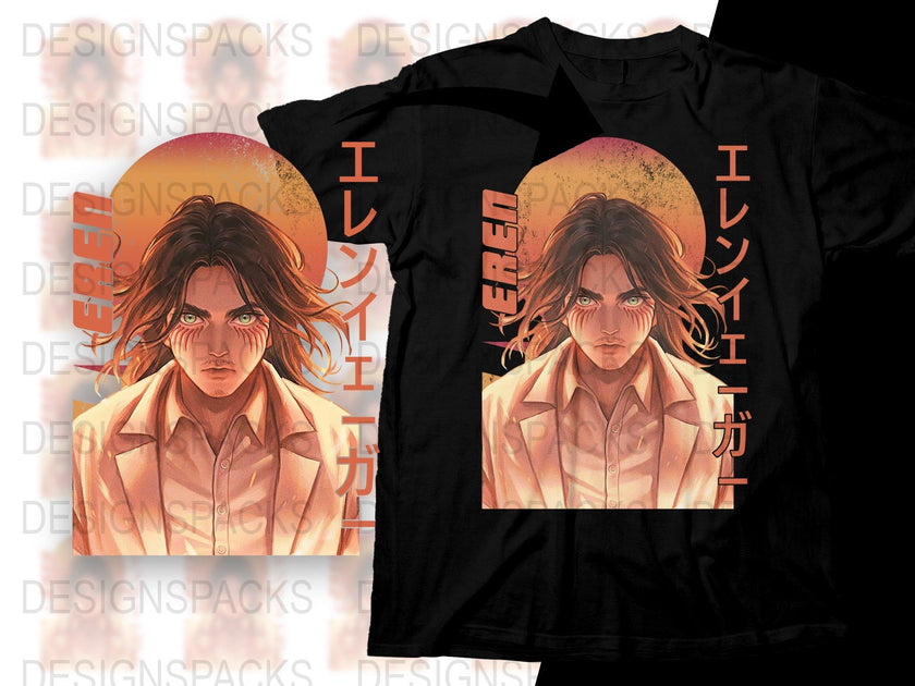 Eren Yeager Anime Graphic Png Digital Download