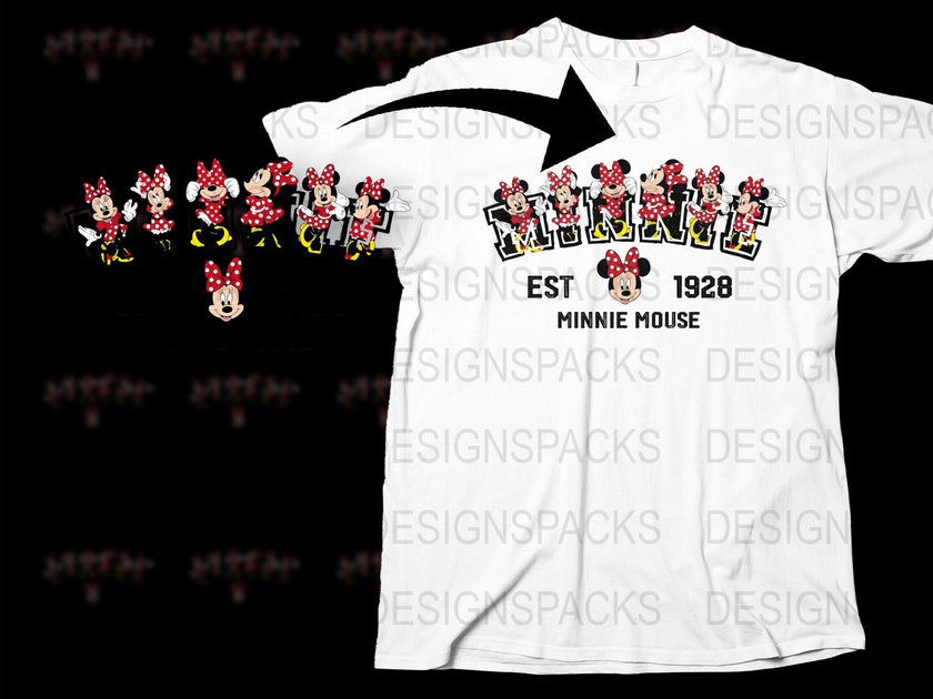 Disney Minnie Mouse 1928 Valentine's Day Png Digital Download