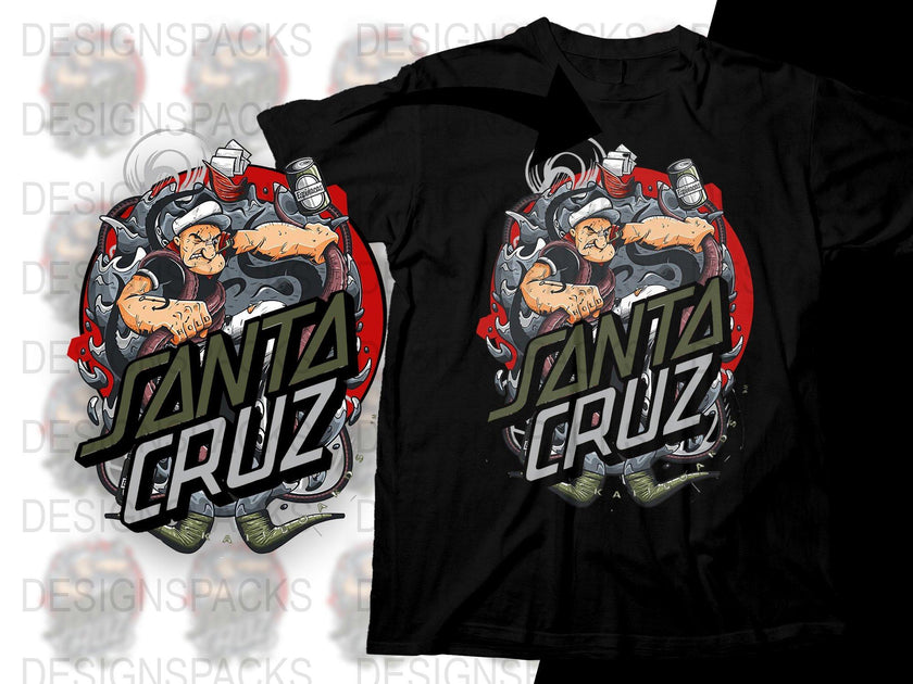 Popeye Santa Graphic Png Digital Download