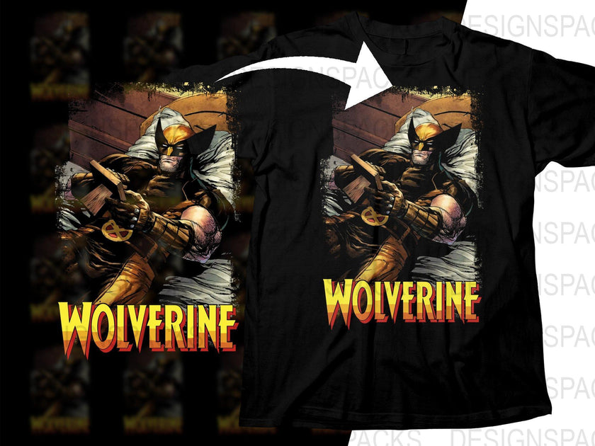 Dynamic Wolverine Comic Style Png Digital Download