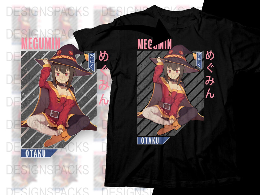 Unique Megumin Anime Design Manga Png Digital Download
