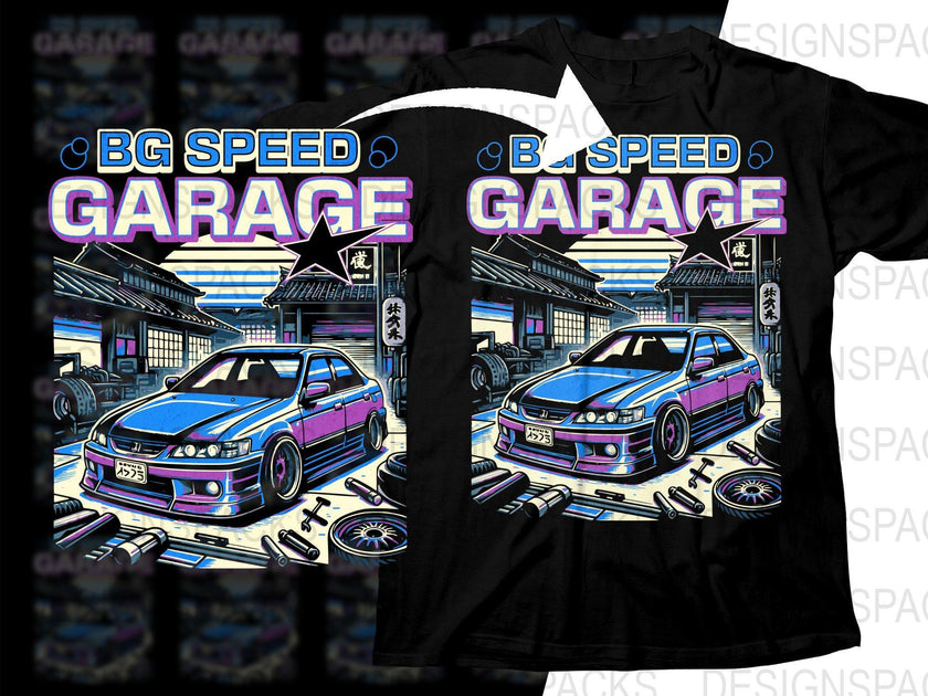 Japanese BG Speed Garage Honda Png Digital Download