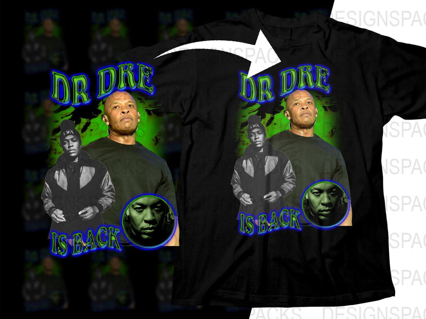 Dr. Dre Is Back Bold Graphic Green Art Png Digital Download