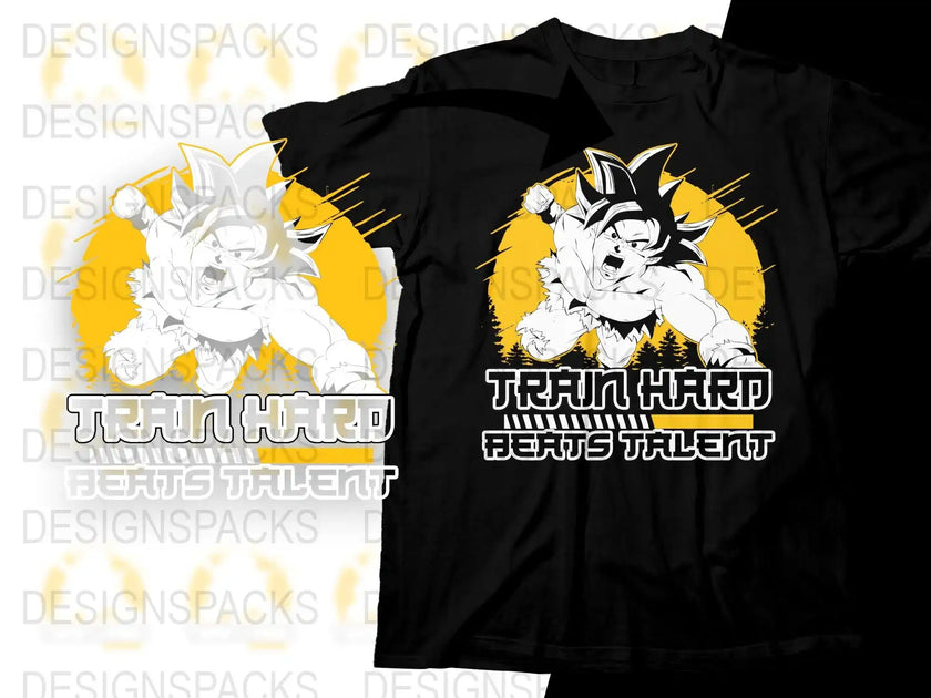 Intense Training Anime Character Png Digital Download