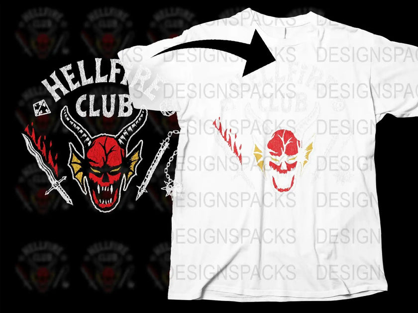 Hellfire Club Devil Design Graphic Png Digital Download for Fans