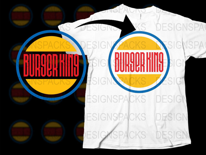 Burger King Retro Logo Design Classic Png Digital Download
