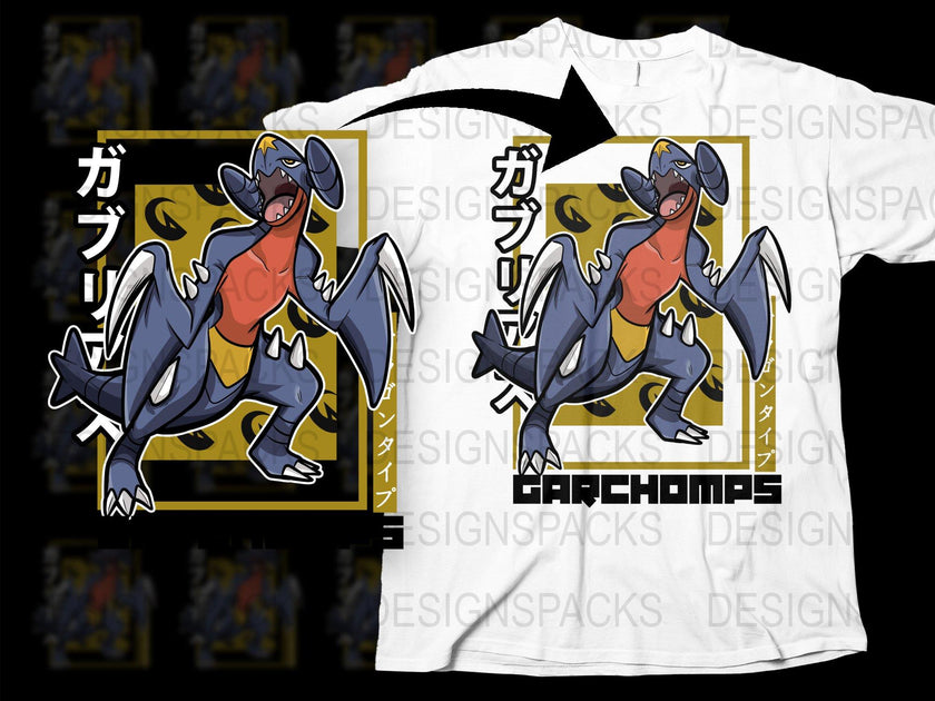 Garchomp Anime Png Digital Download with Bold Unique Design