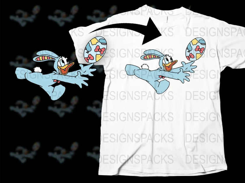 Donald Duck Easter Egg Hunt Graphic Png Digital Download