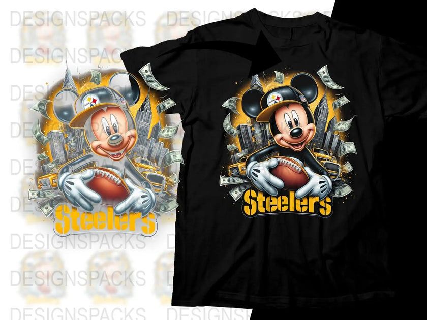 Steelers Football Mickey Mouse Graphic Png Digital Download