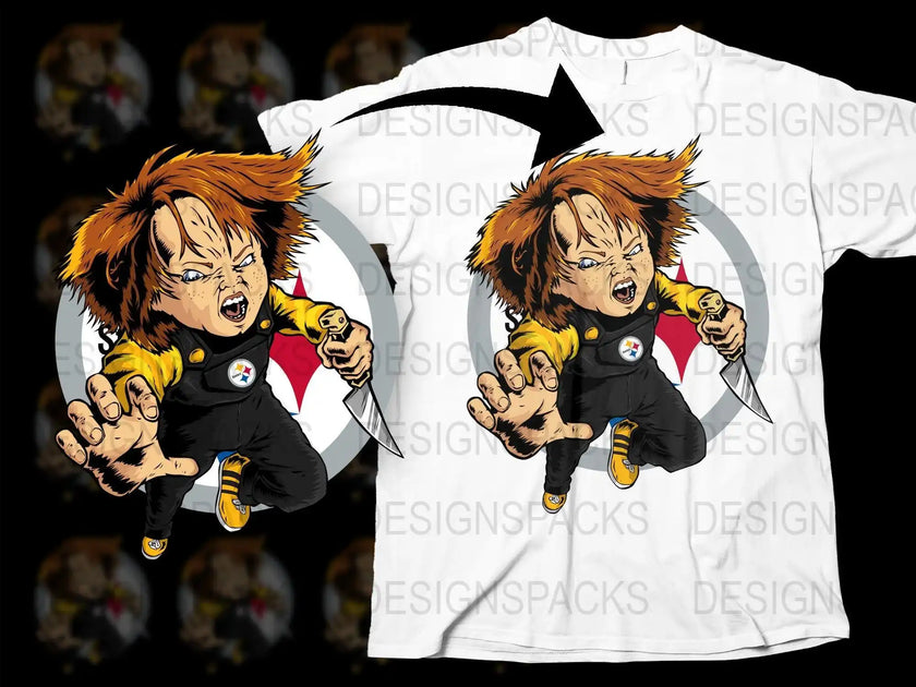 Chucky Halloween Football Horror work Png Digital Download