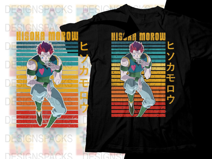 Vibrant Hisoka Morow Graphic Design Png Digital Download