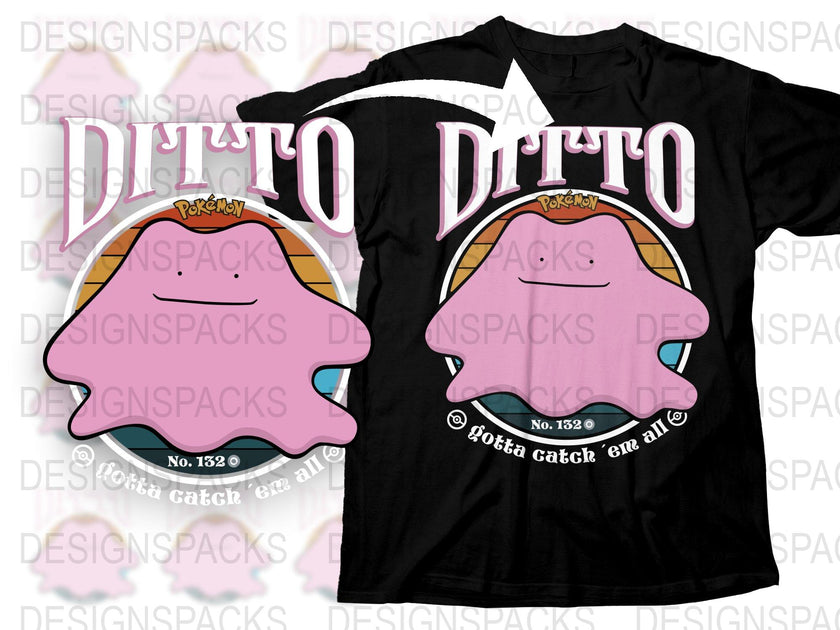 Cool Ditto Poke Ball Graphic Design Png Digital Download