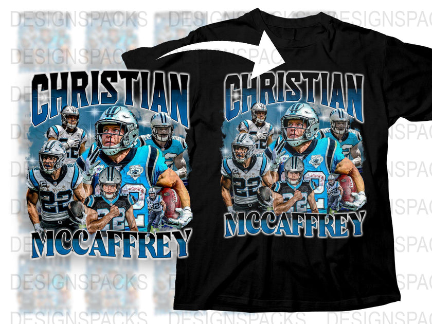 Christian McCaffrey NFL Football Bootleg Style Png Digital Download
