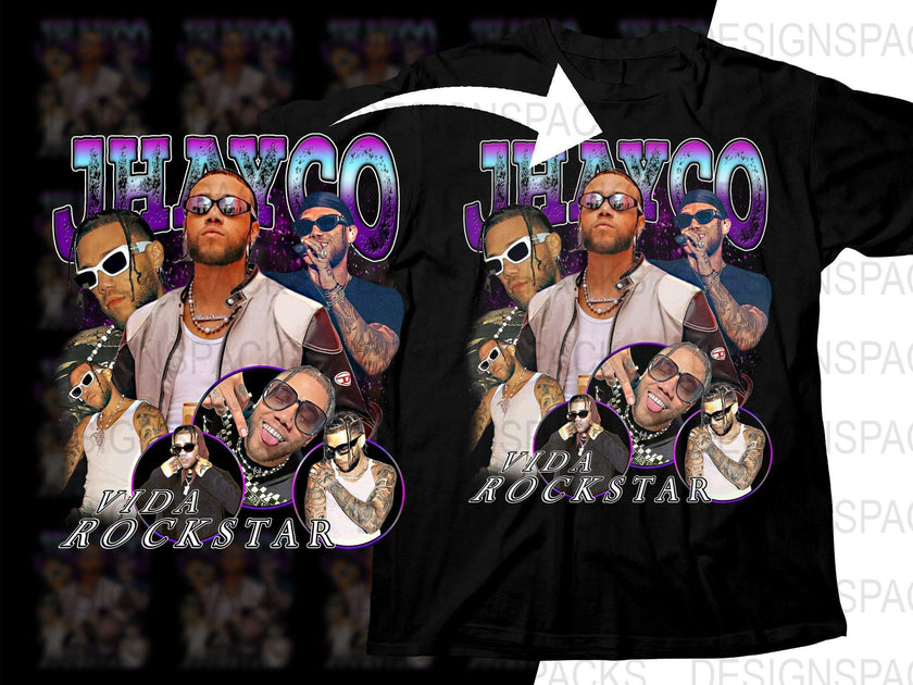 Jhayco Vida Rockstar Music Bootleg Graphic Png Digital Download