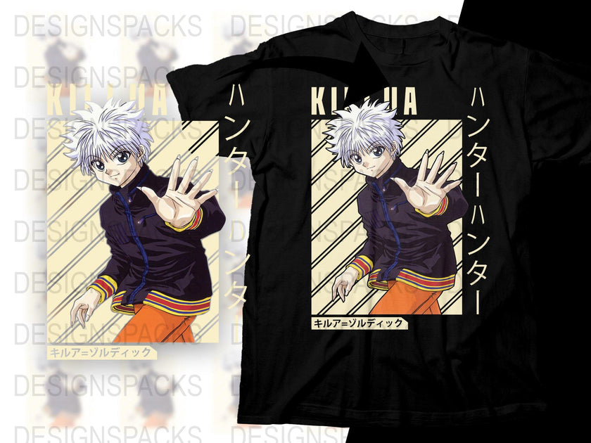Killua Zoldyck Anime Design Png Digital Download