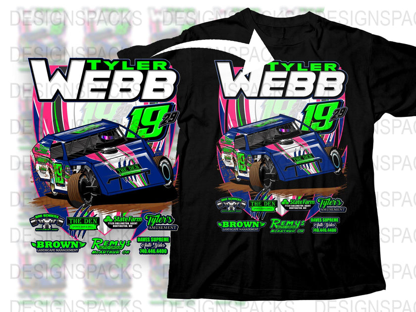 Tyler Webb Racing Custom Designed Graphic Png Digital Download