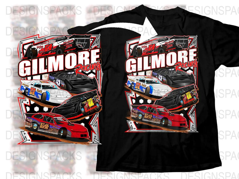 Gilmore Racing Cars Graphic Design Png Digital Download