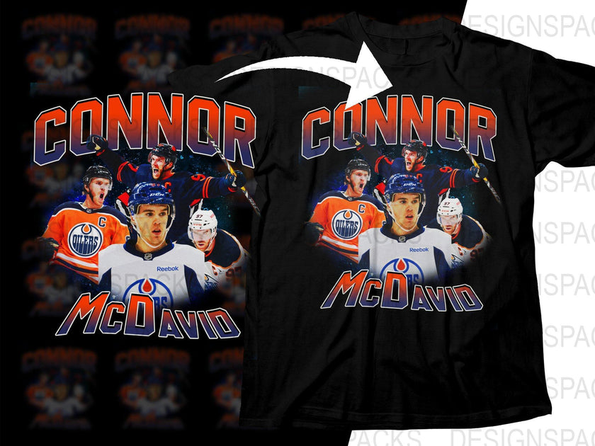Connor McDavid Edmonton Oilers Themed Graphic Png Digital Download