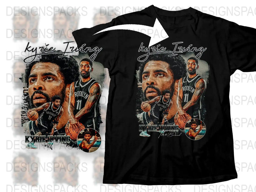 Kyrie Irving Brooklyn Nets Bootleg Style Png Digital Download