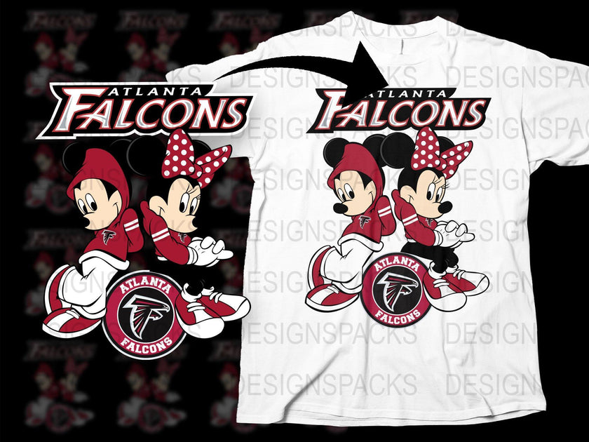 Cartoon Couple Mickey Mouse Atlanta Falcons Png Digital Download