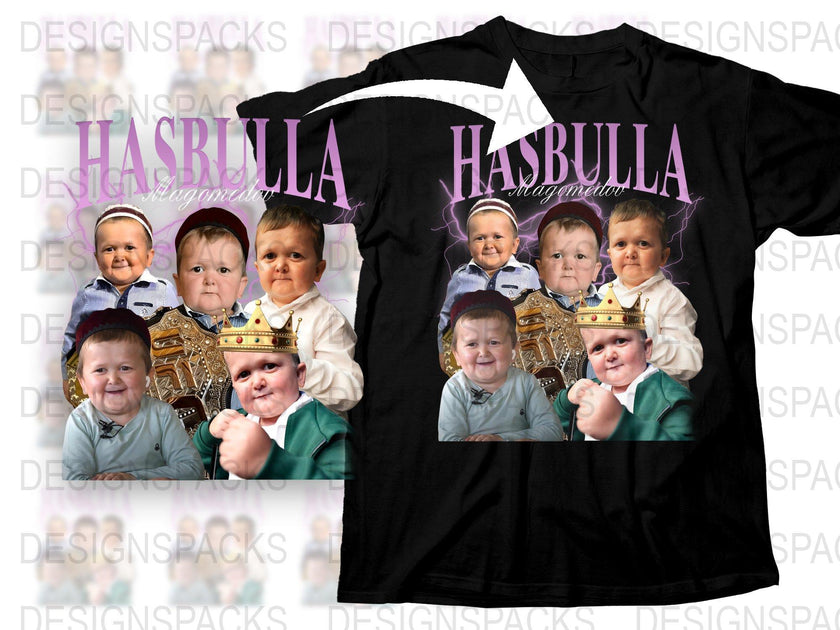 Unique Collection of Hasbulla Inspired Graphic Png Digital Download