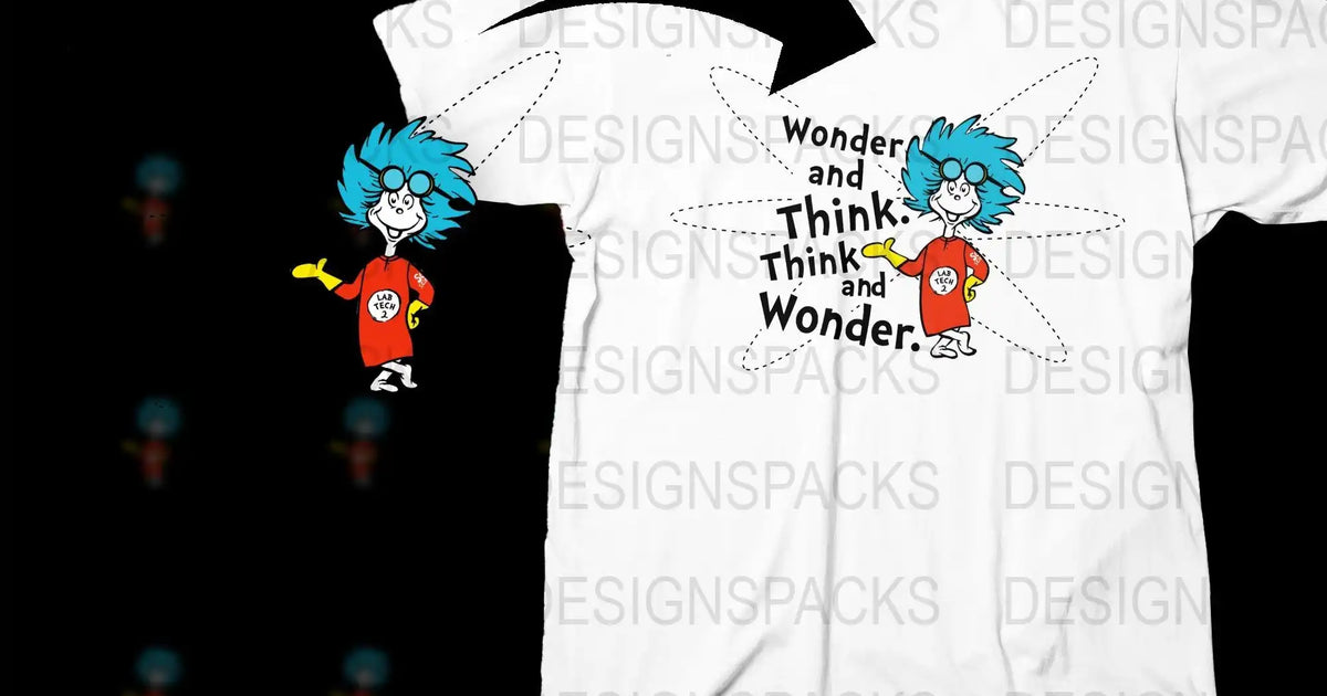 Wonder Think Cartoon Design Graphic Png Digital Download – DESIGNSPACKS