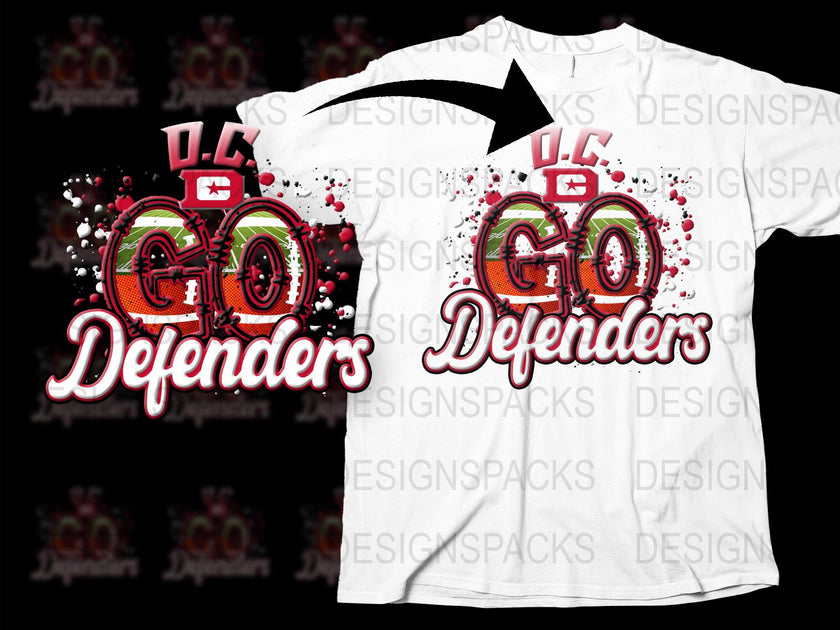 D.C. Defenders Go Defenders Graphic Png Digital Download