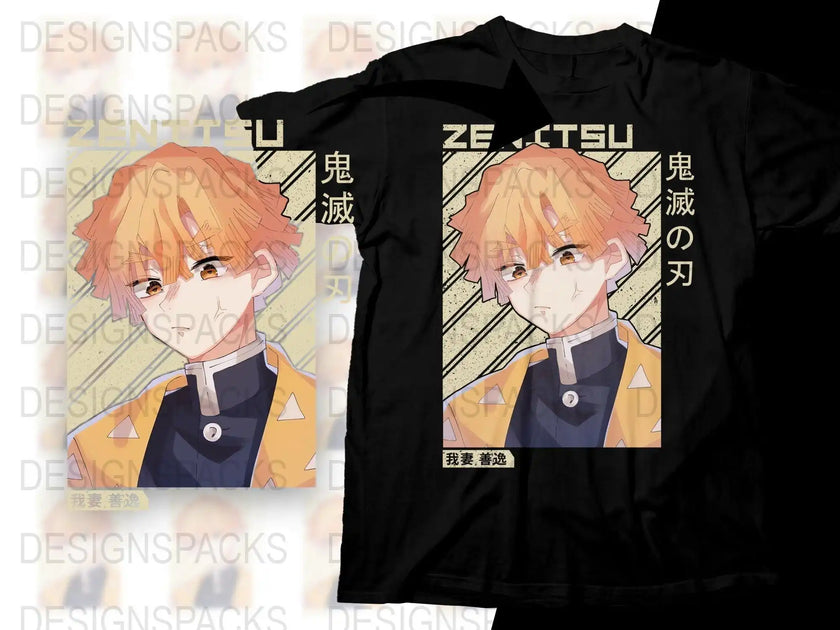Zenitsu Anime Design Unique Png Digital Download