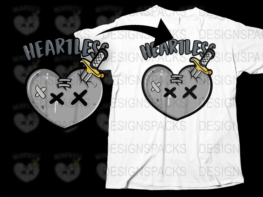 Edgy Heartless Graphic Streetwear Png Digital Download