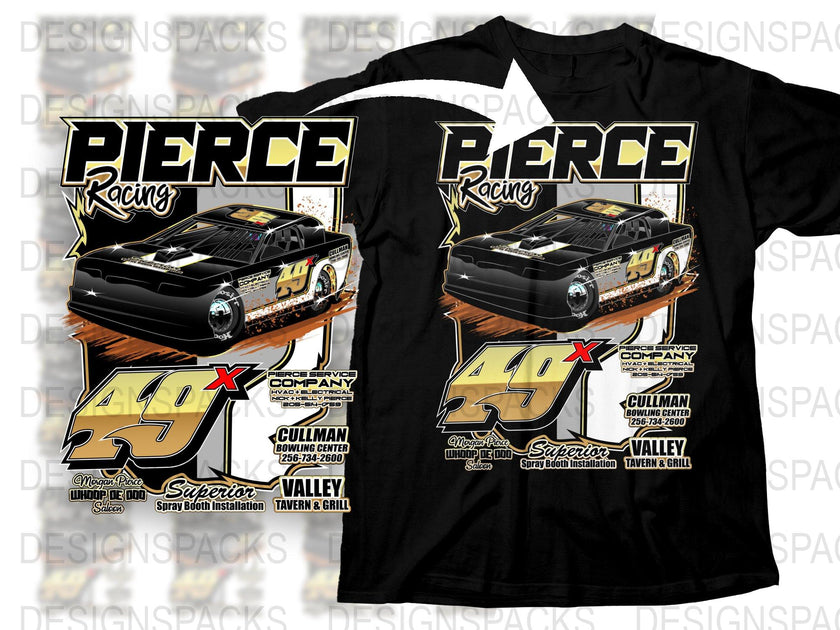 Pierce Racing Custom Design Graphic Png Digital Download