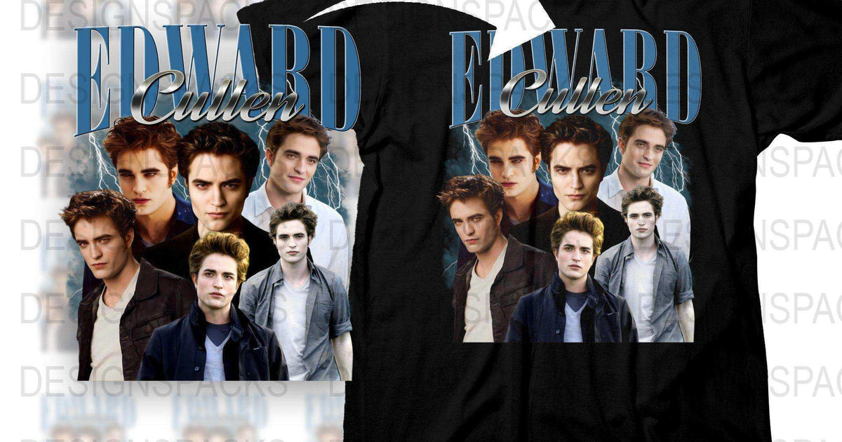 Robert Pattinson as Edward Cullen Collage Design Png Digital Download ...