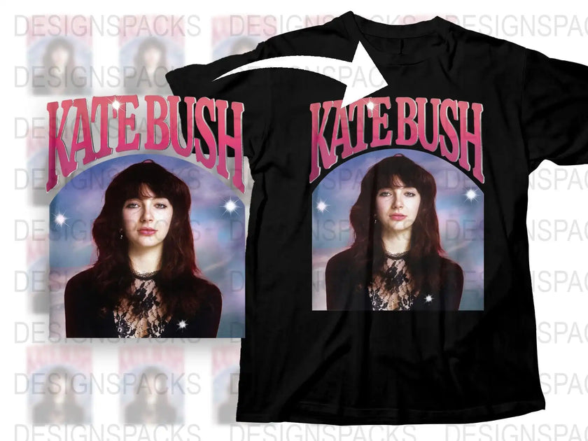 Kate Bush Vintage Portrait Look Bootleg Png Digital Download