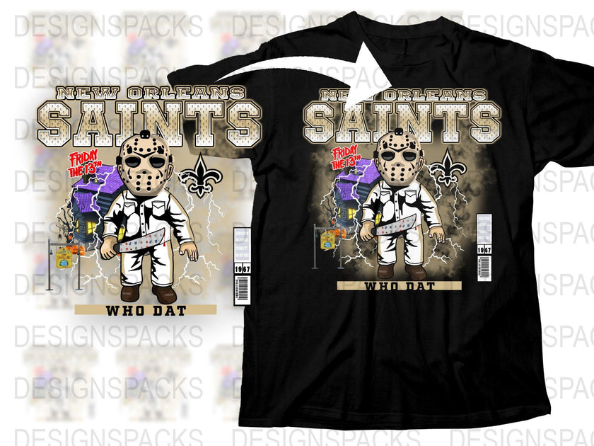 New Orleans Saints Jason Voorhees Graphic Png Digital Download