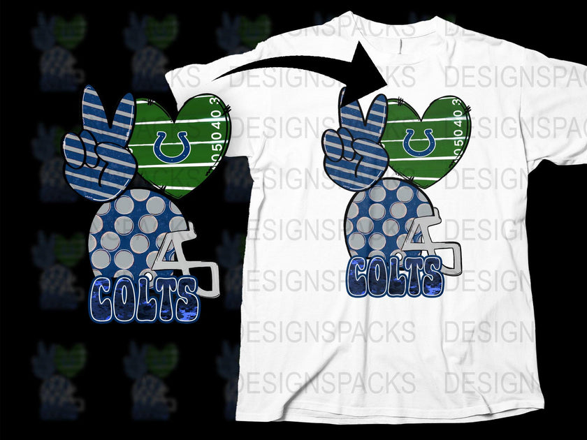 Unique Colts Love Design Png Digital Download