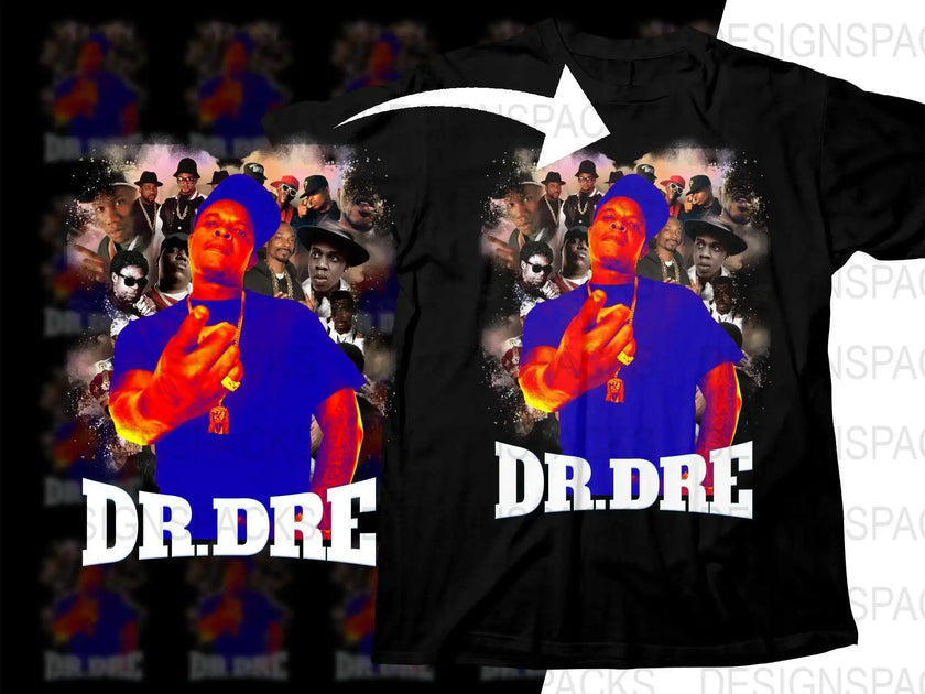 Iconic Dr. Dre and Famous Artists Collage Png Digital Download