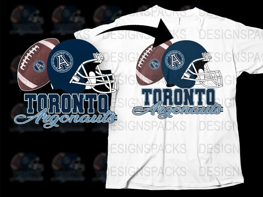Toronto Argonauts Helmet and Football Graphic Png Digital Download