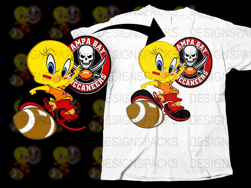 Tampa Bay Buccaneers Cartoon Character Graphic Png Digital Download