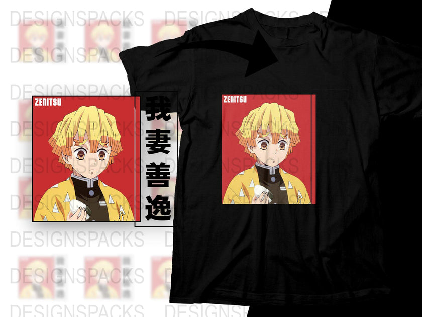 Stylish Zenitsu Png Digital Download Featuring Bold Anime Designs